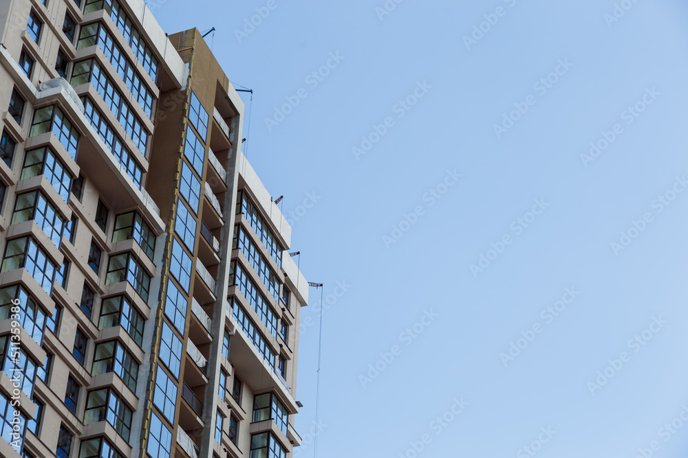 Contemporary high-rise apartment buildings, frame-block construction ...