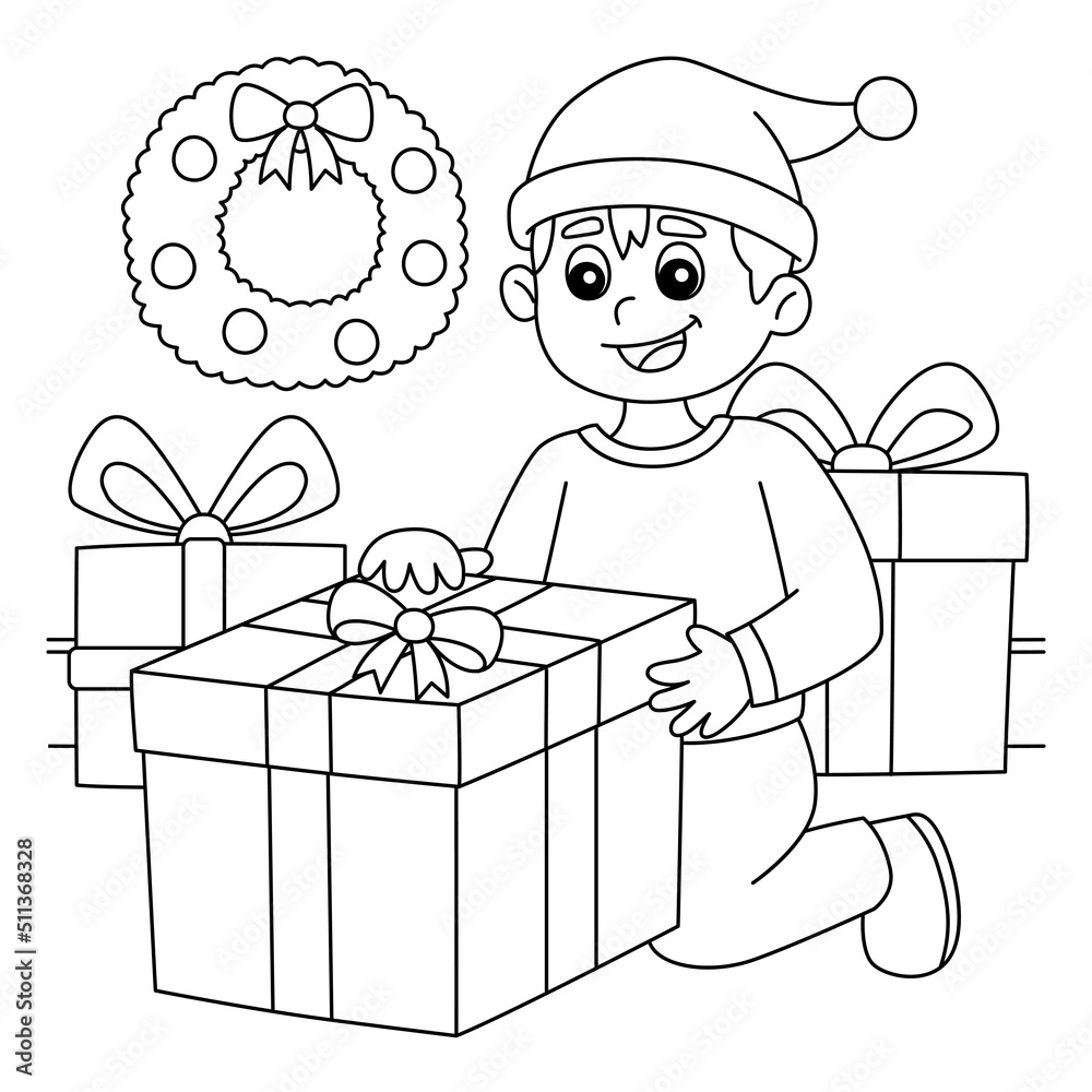 Present Coloring Page