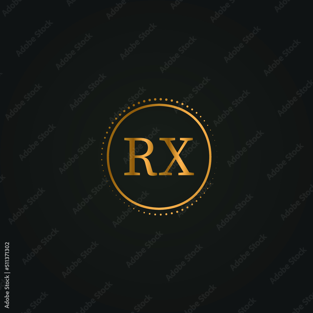 RX letter design for logo and icon.RX typography for technology ...