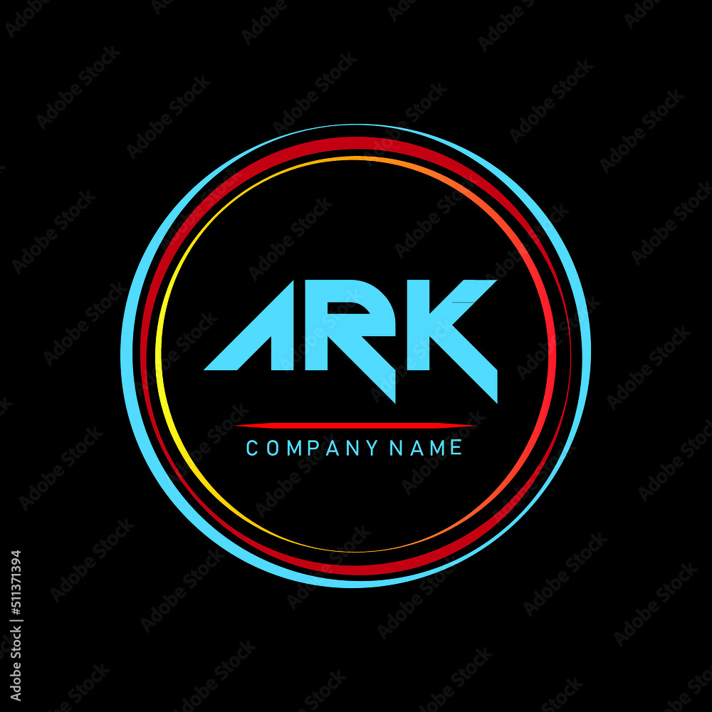 ARK,A R K letter initial beauty monogram logo design ,fashion, creative ...