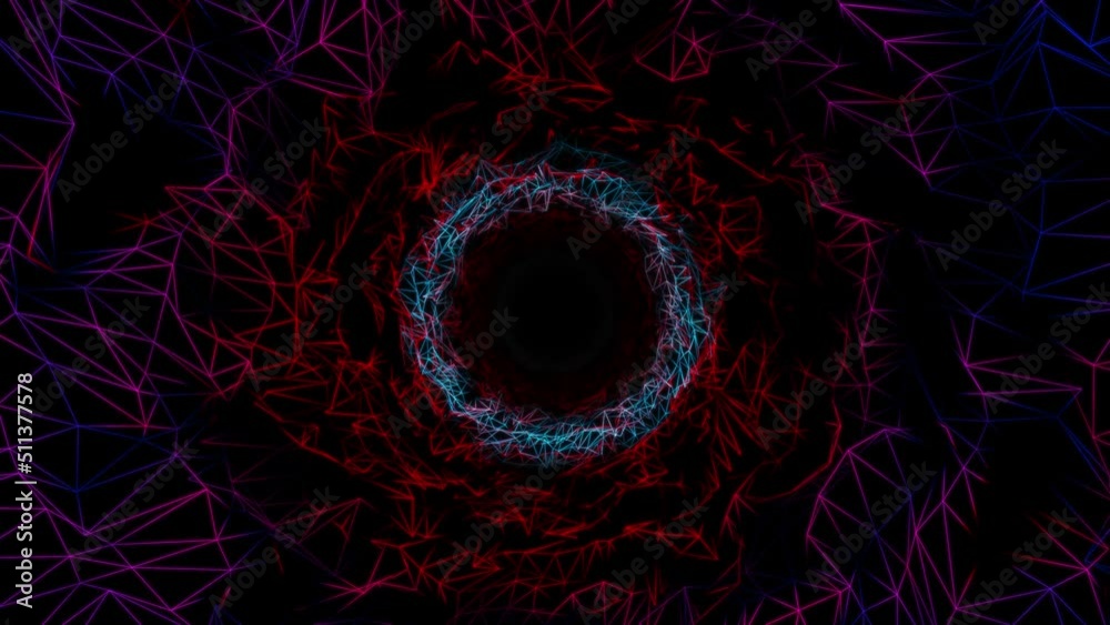 Futuristic tunnel, space particles energy structure, space VFX design ...