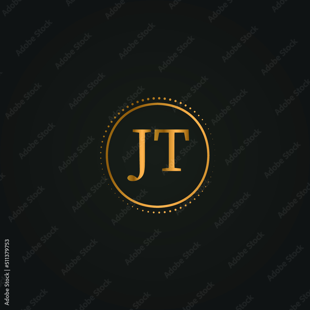 JT letter design for logo and icon.JT typography for technology ...