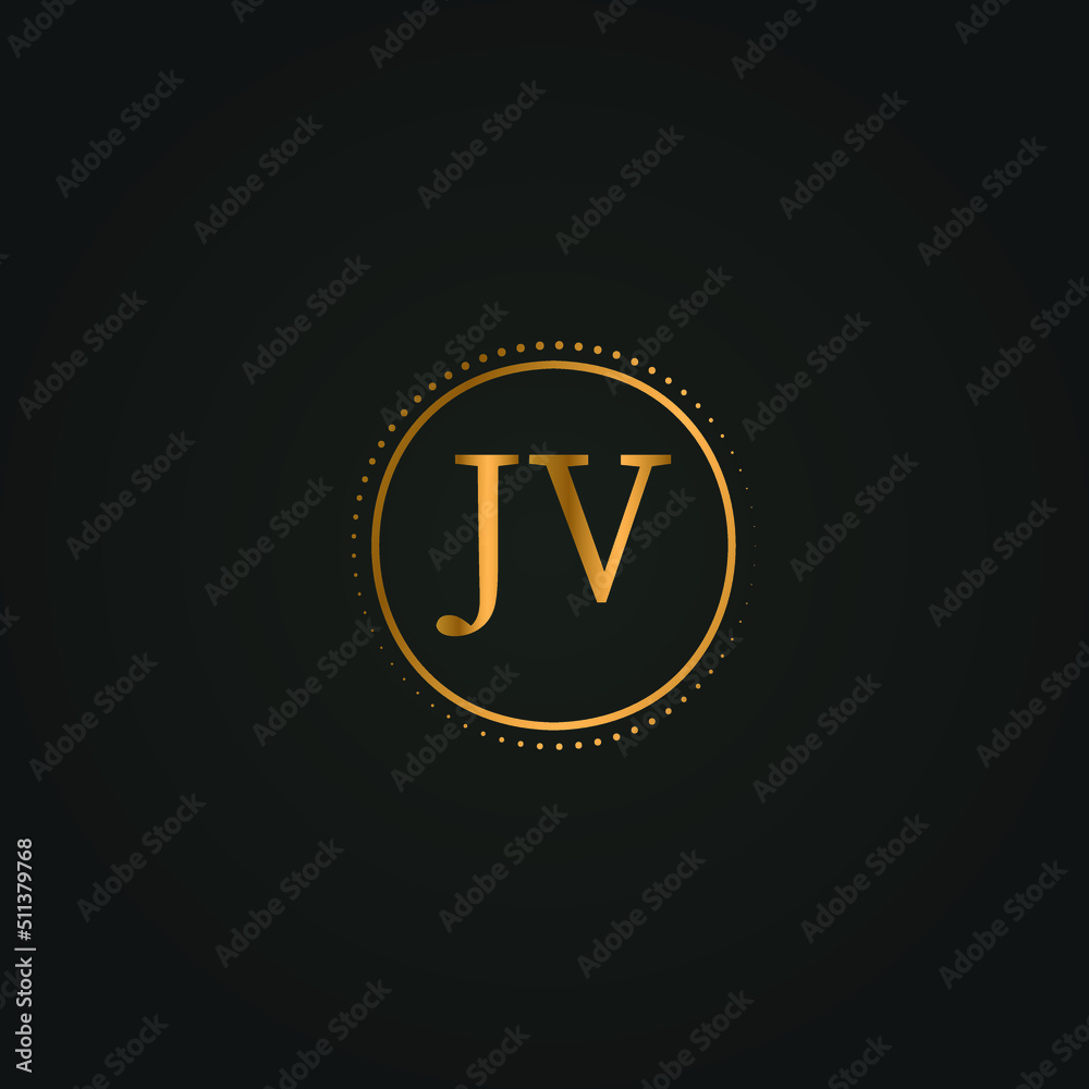 JV letter design for logo and icon.JV typography for technology ...