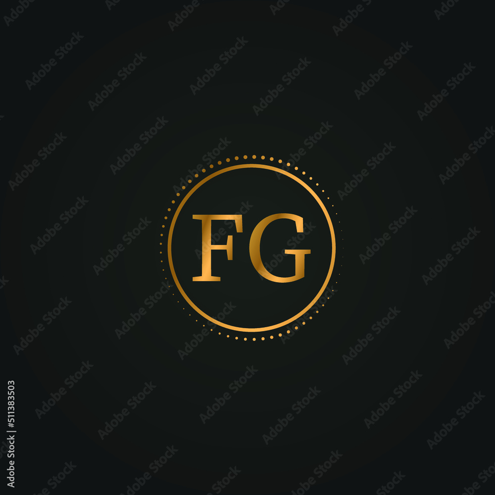 Vetor de FG letter design for logo and icon.FG typography for ...