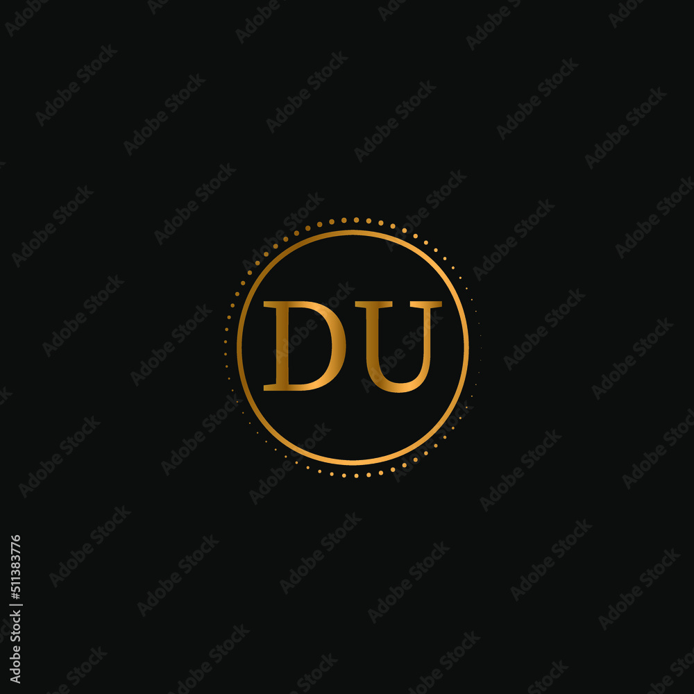 DU letter design for logo and icon.DU typography for technology ...