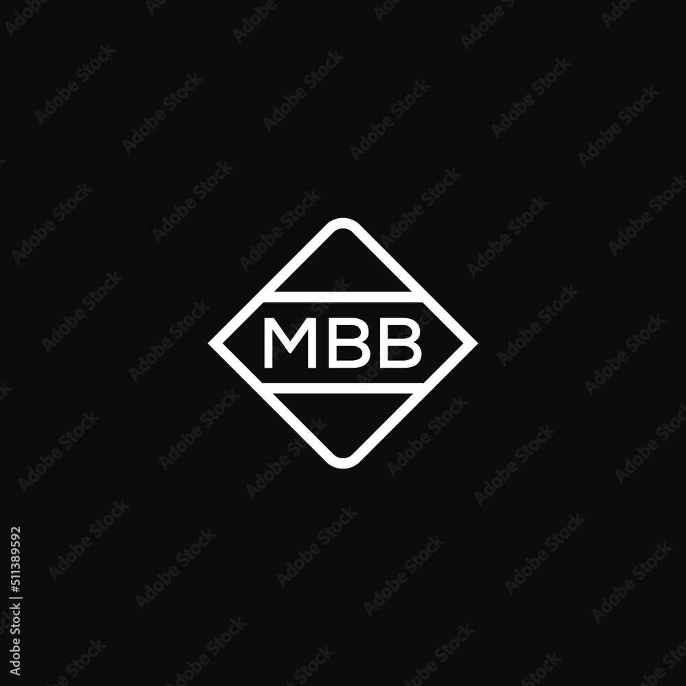 MBB letter design for logo and icon.MBB typography for technology ...