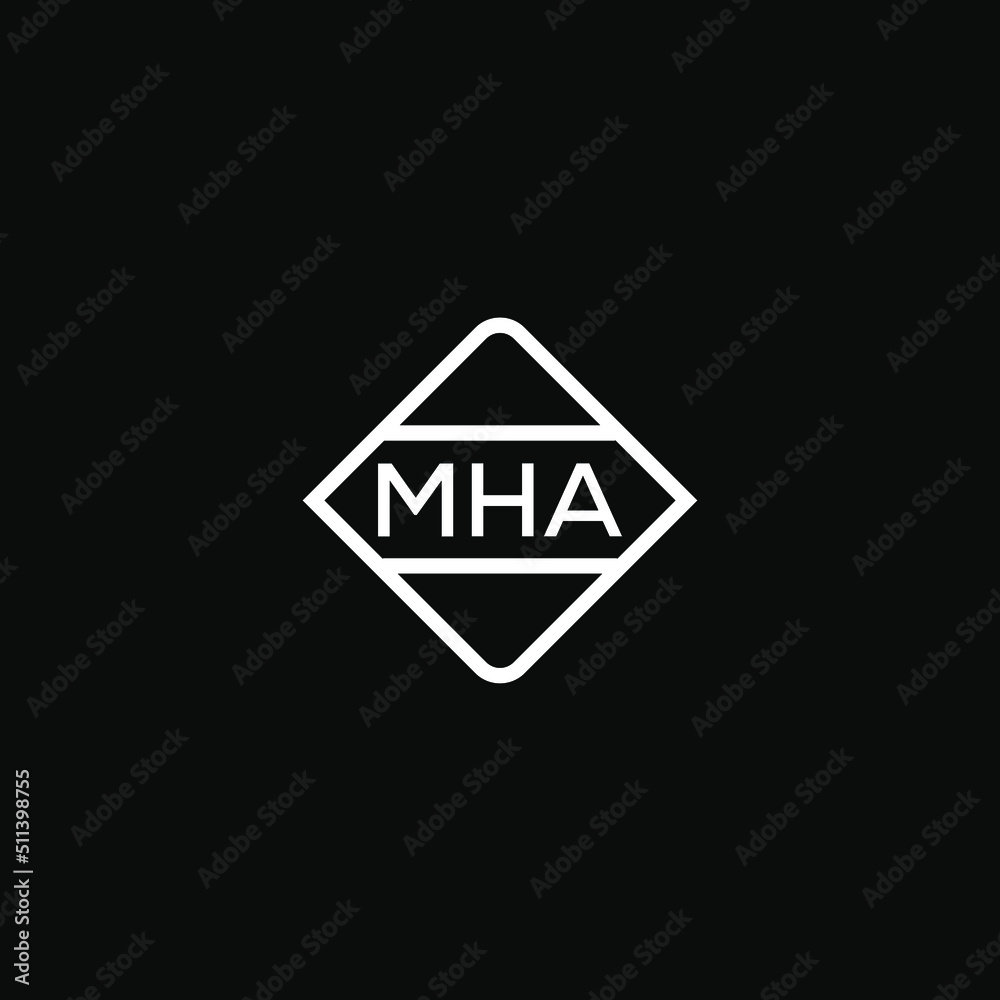 MHA letter design for logo and icon.MHA typography for technology ...