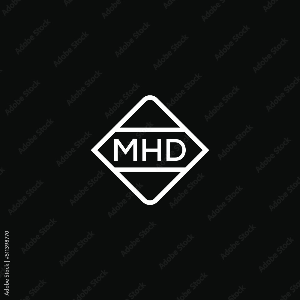 MHD letter design for logo and icon.MHD typography for technology ...
