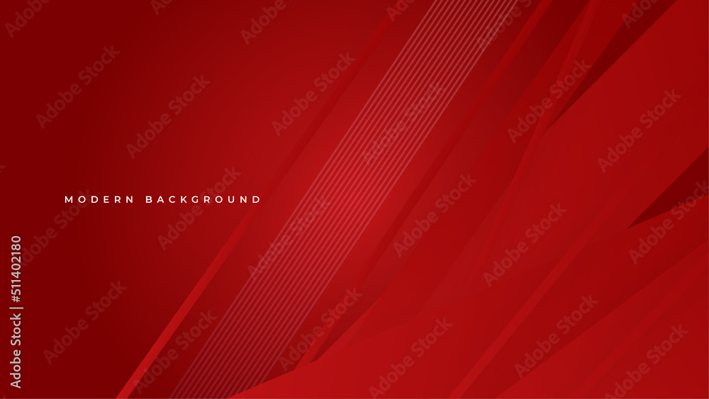Abstract red geometric shapes vector technology background, for design ...