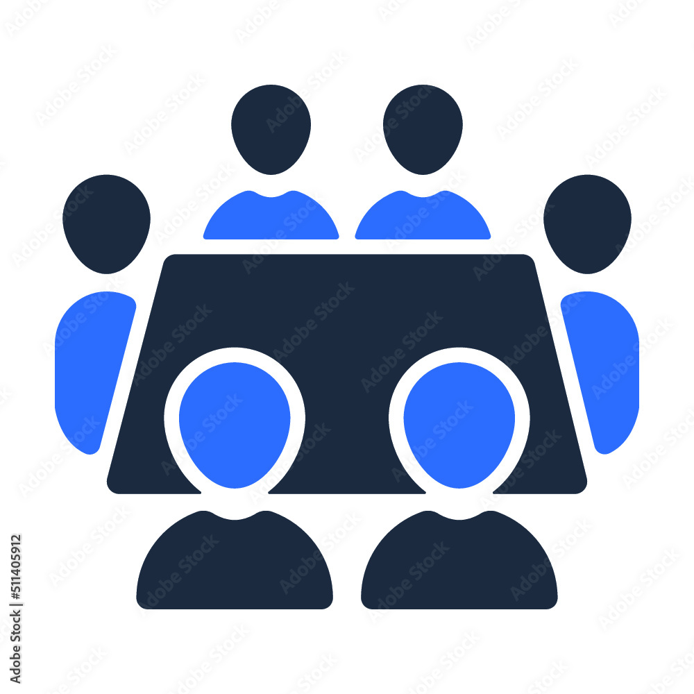 Meeting or Conference Icon. Business Activity Illustration As A Simple ...