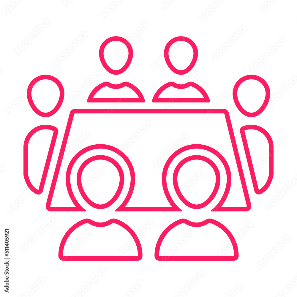 Meeting or Conference Icon. Business Activity Illustration As A Simple ...