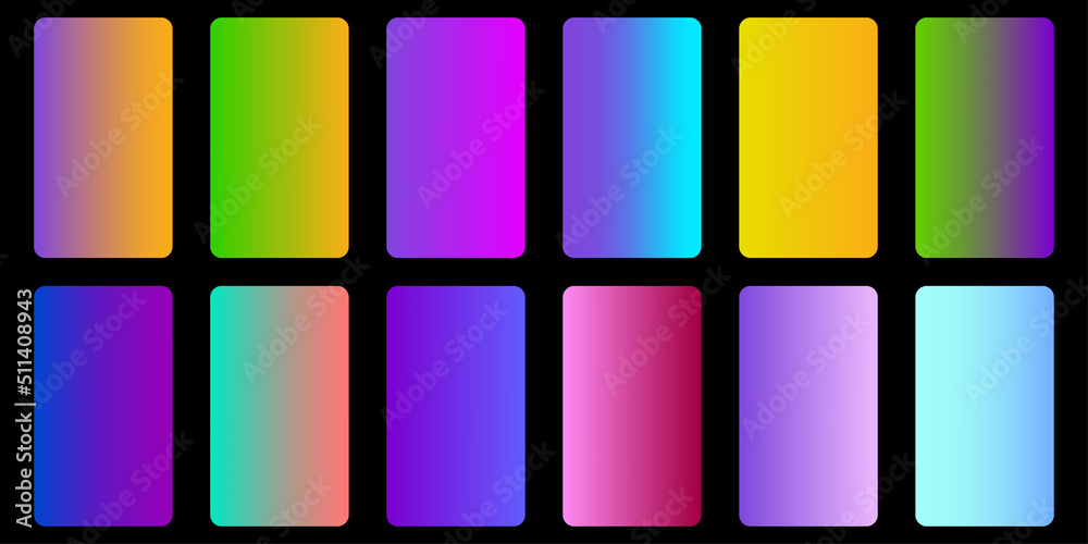 gradient mobile phone. Web ui design. Smartphone interface. Vector ...