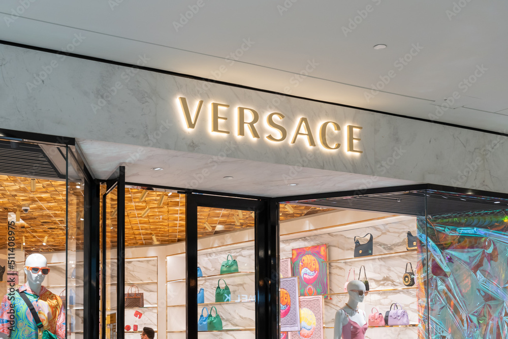 Houston, Texas, USA - February 25, 2022: A Versace store in a shopping ...