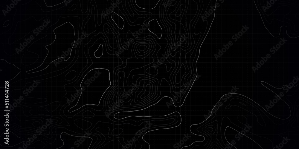 Vector Modern Dark Grey Topography Contour Map, Abstract topographic ...