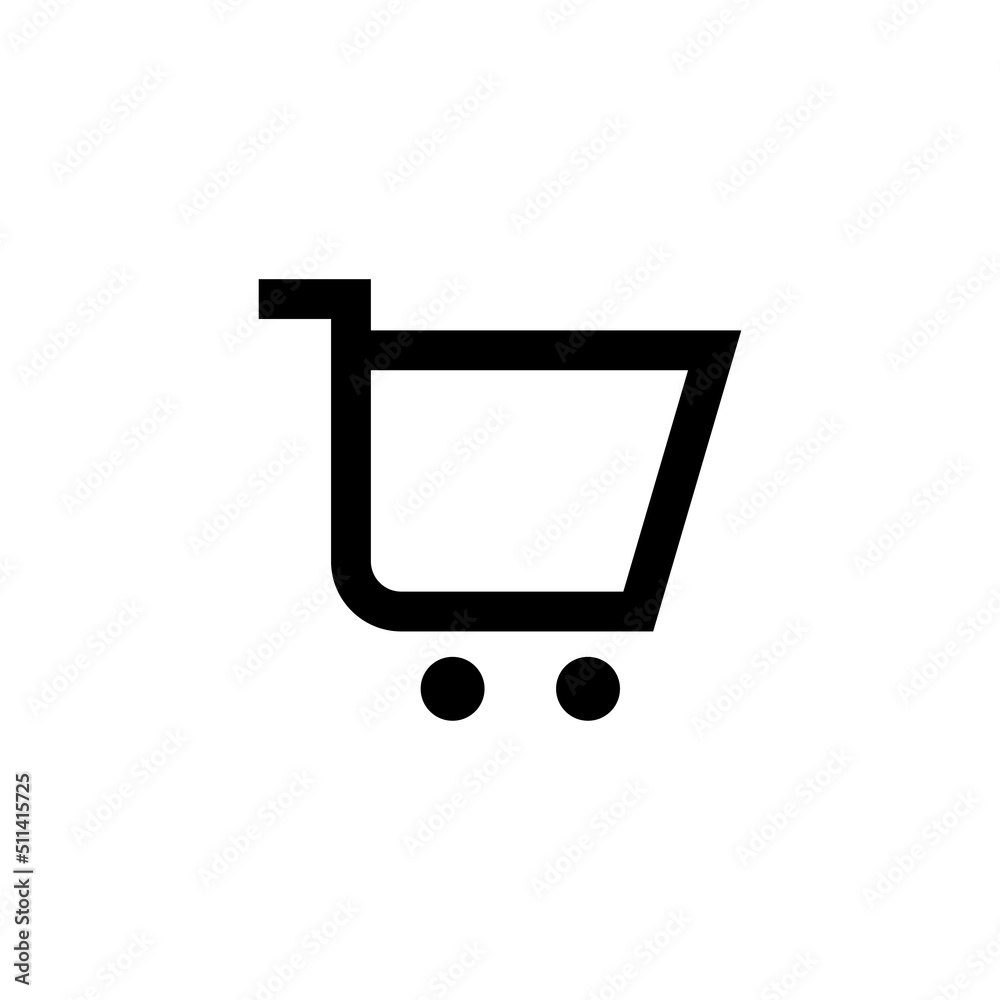 Shopping cart icon. cart symbol flat design. Isolated on white ...