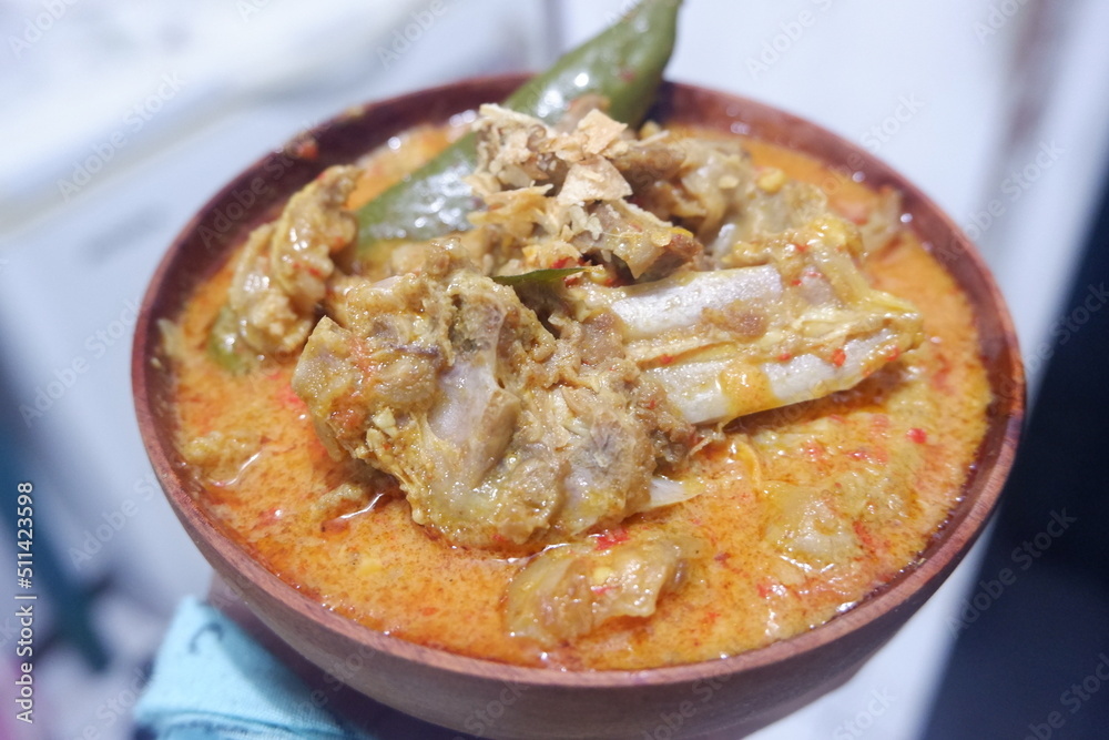 Gulai kambing is Indonesian traditional food, type of food containing ...