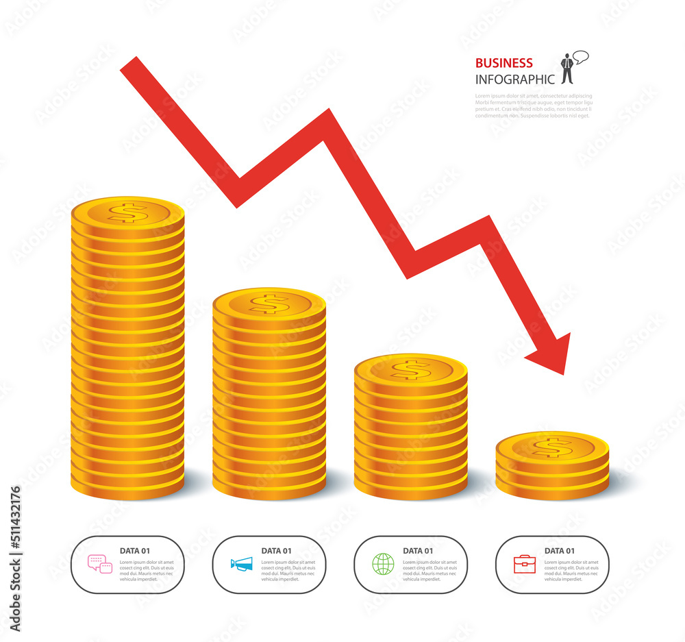 Inflation and the economic crisis. Red arrow on the chart is pointing ...
