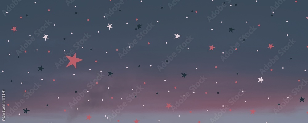 magic sky with stars illustration background Stock Illustration | Adobe ...