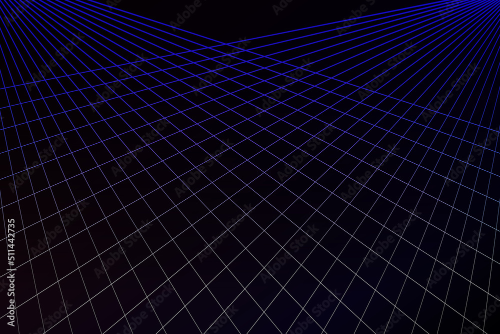 Intersecting glowing laser security beams on a dark background.Art ...