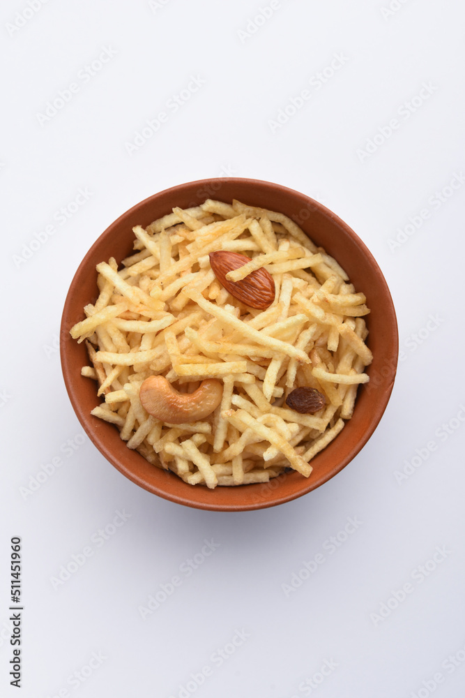 Indian style deep fried snacks falahari chivda, Chewda - chivda or ...