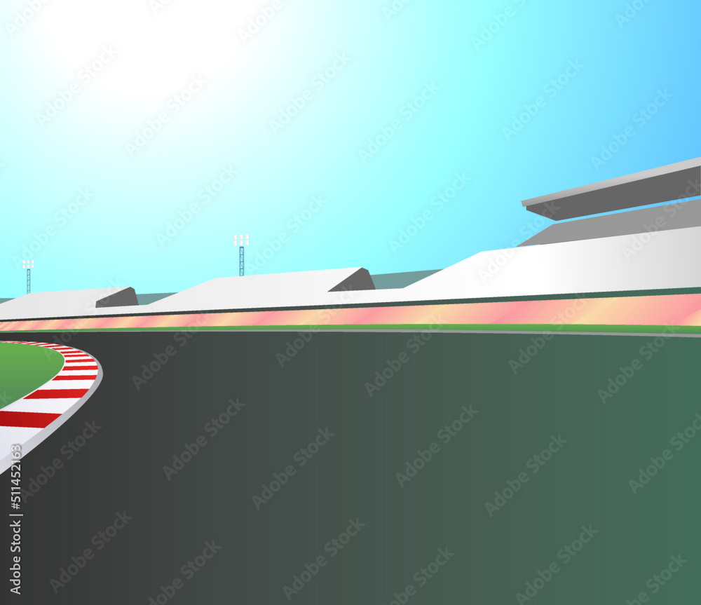 race track at day vector background Stock Vector | Adobe Stock