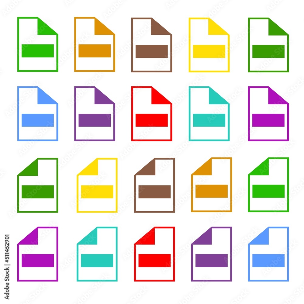 Symbol set file formats. Set of Document File Formats icons. File ...