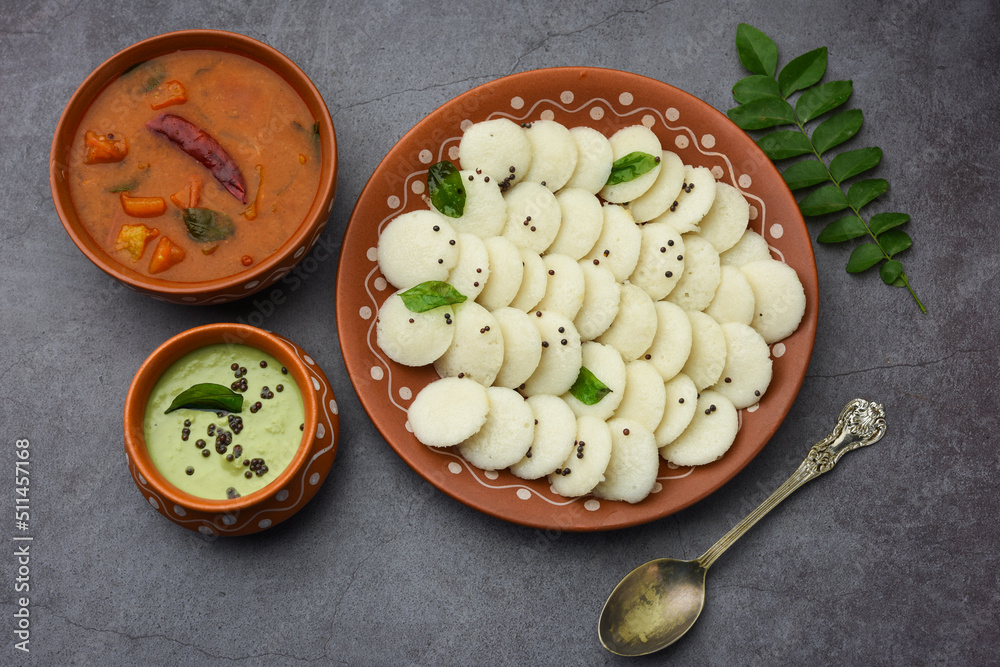 Mini idli is the smaller version of soft and spongy round shaped ...