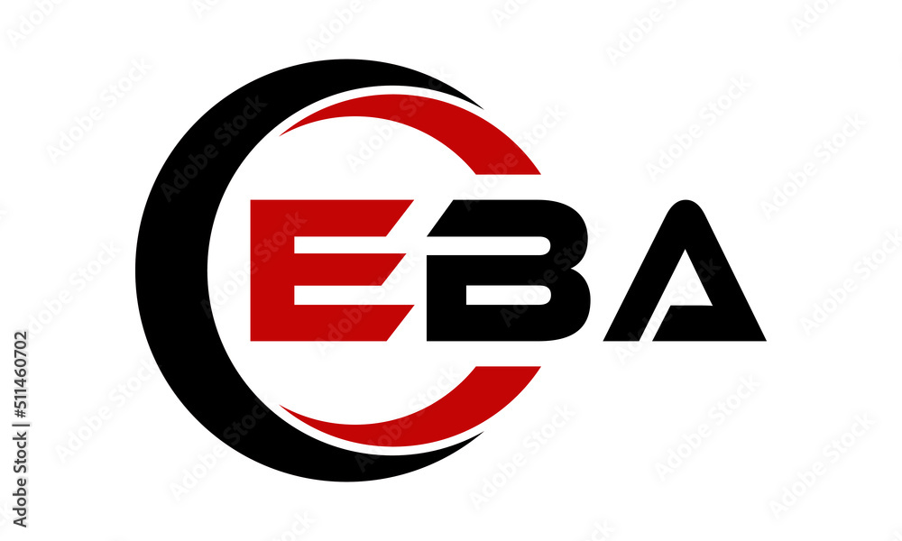EBA three letter swoosh logo design vector template | monogram logo ...