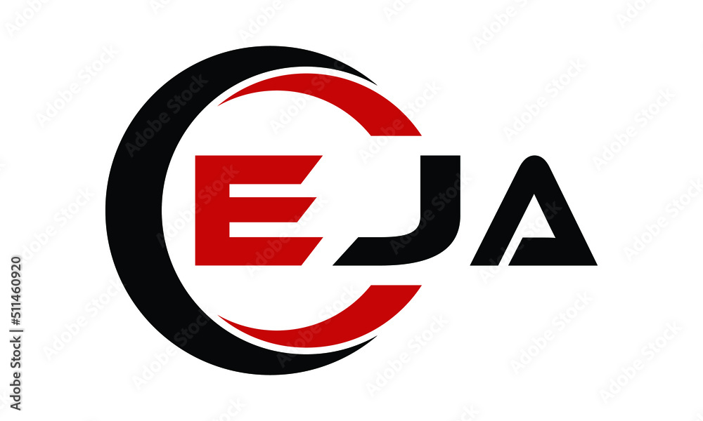 EJA three letter swoosh logo design vector template | monogram logo ...