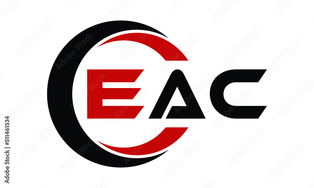 EAC three letter swoosh logo design vector template | monogram logo ...