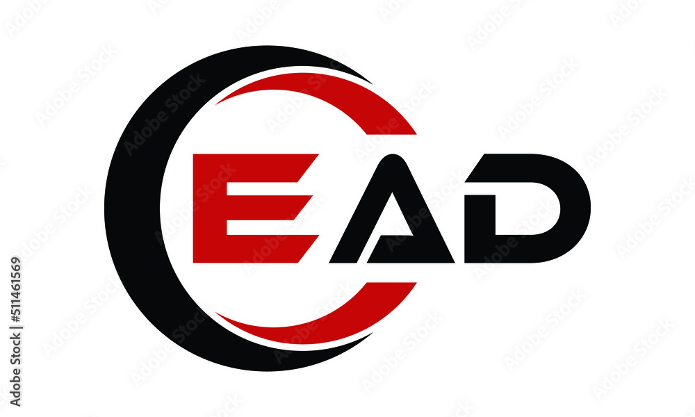 EAD three letter swoosh logo design vector template | monogram logo ...