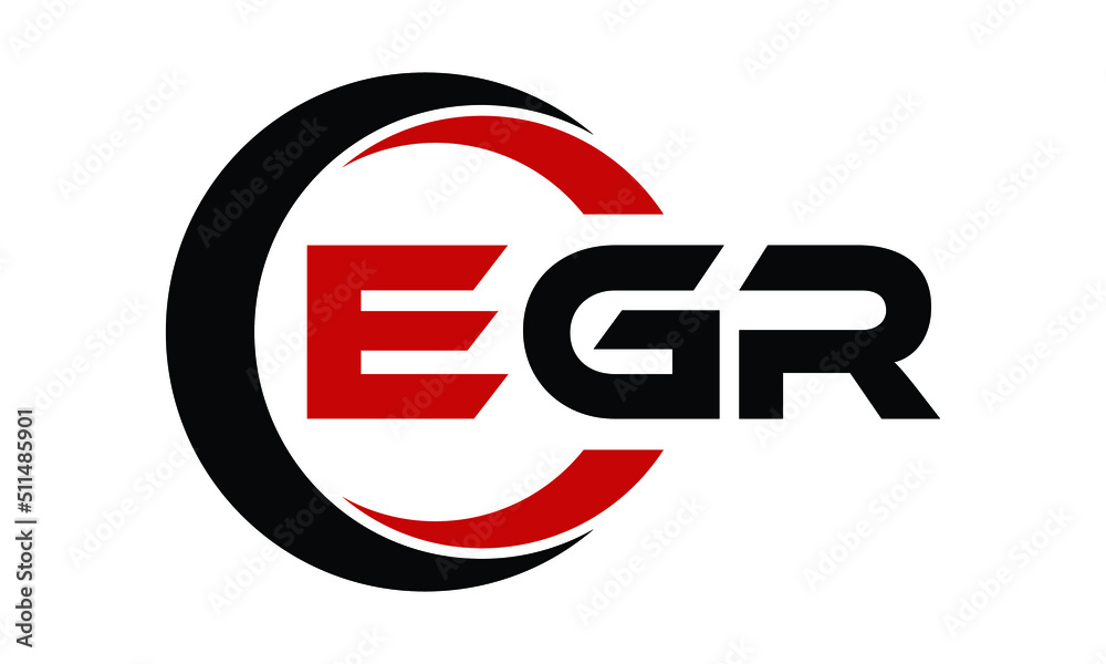 EGR three letter swoosh logo design vector template | monogram logo ...