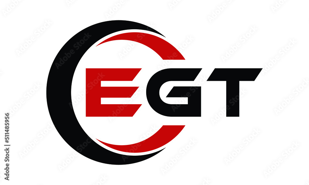 EGT three letter swoosh logo design vector template | monogram logo ...