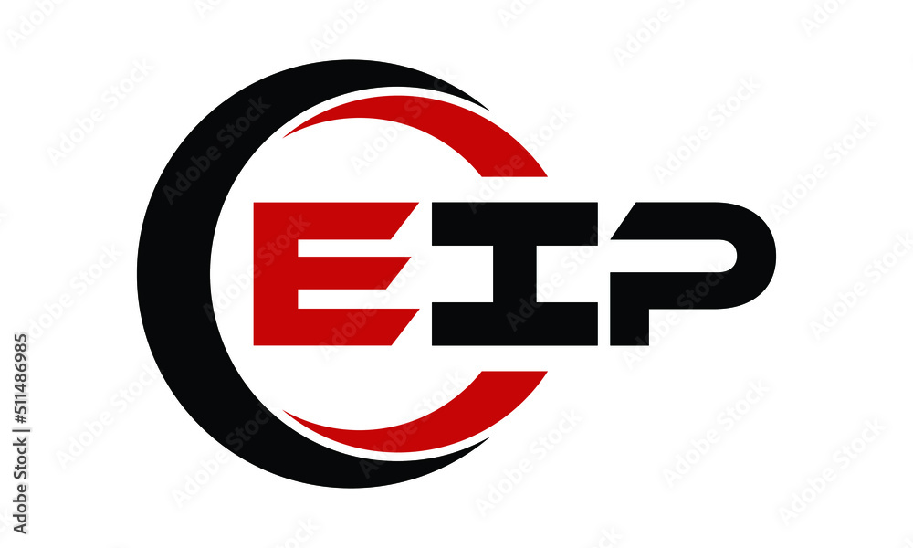 Vettoriale Stock EIP three letter swoosh logo design vector template ...