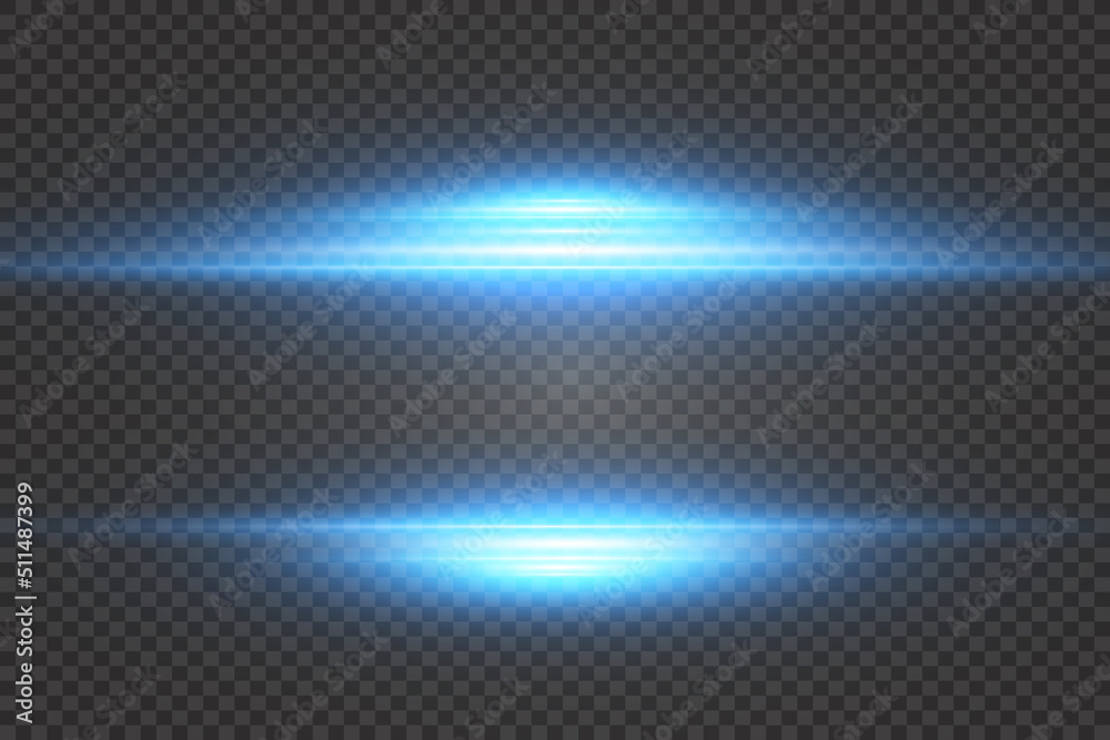 Glowing neon lines on a transparent background. Abstract digital design ...