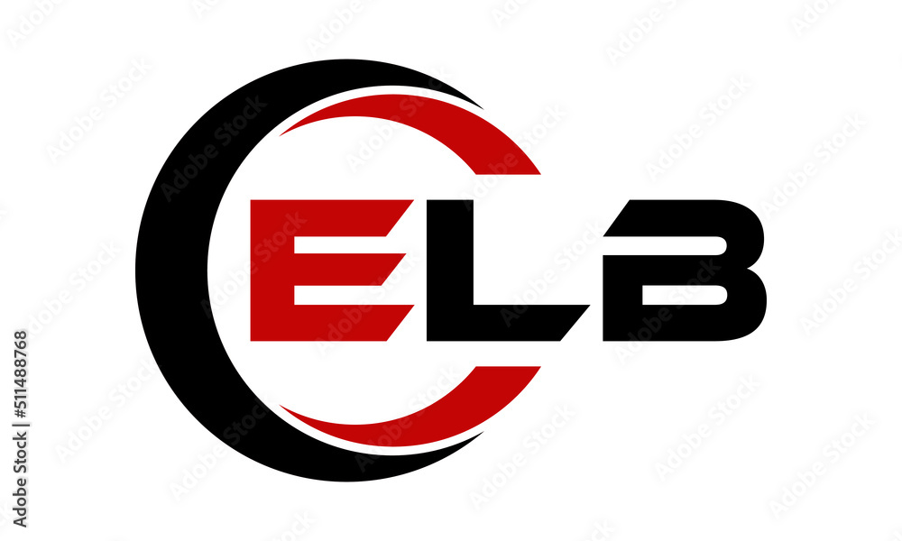 ELB three letter swoosh logo design vector template | monogram logo ...
