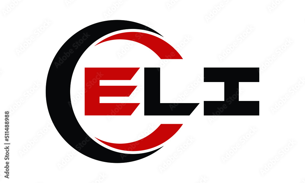 ELI three letter swoosh logo design vector template | monogram logo ...
