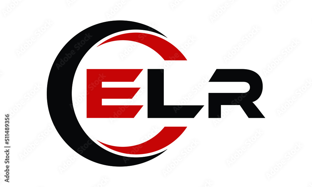 ELR three letter swoosh logo design vector template | monogram logo ...