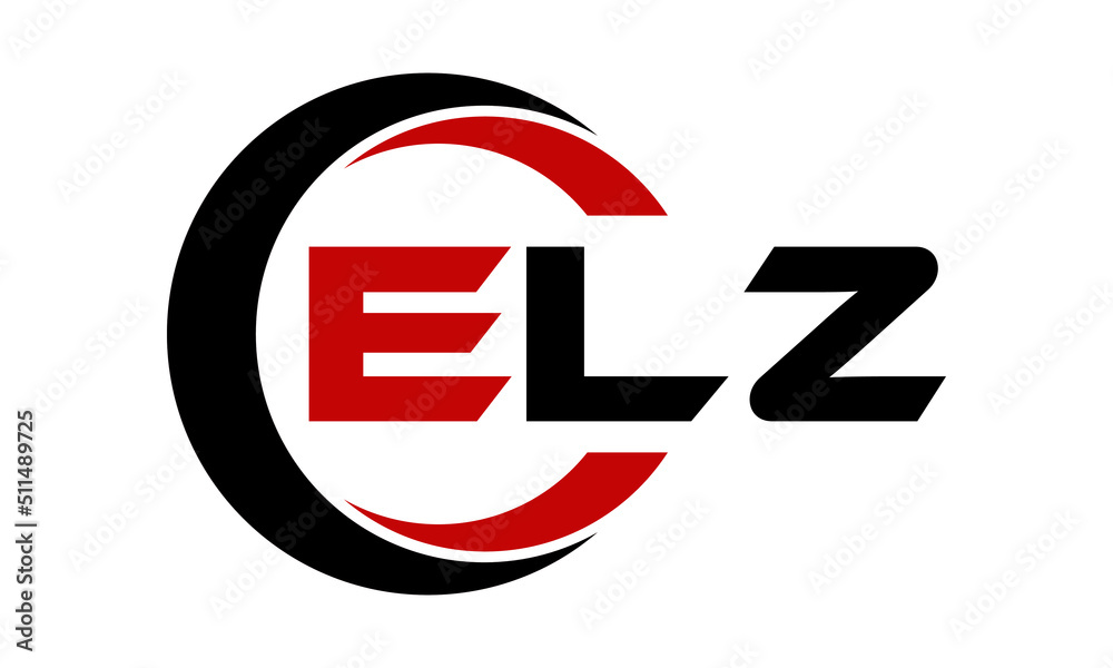 ELZ three letter swoosh logo design vector template | monogram logo ...