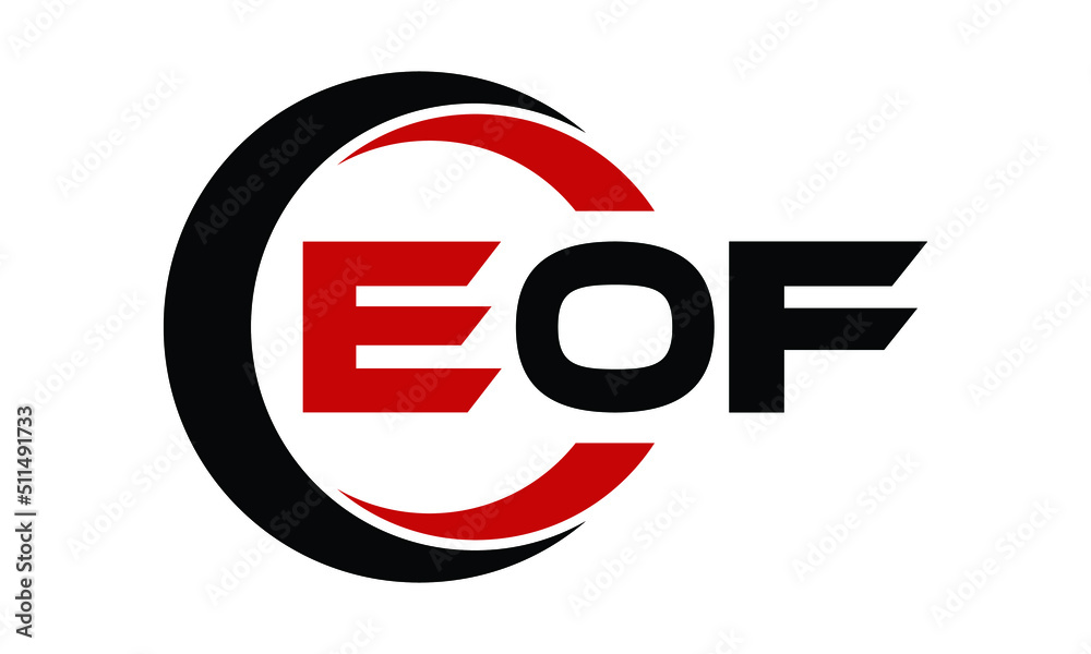 EOF three letter swoosh logo design vector template | monogram logo ...