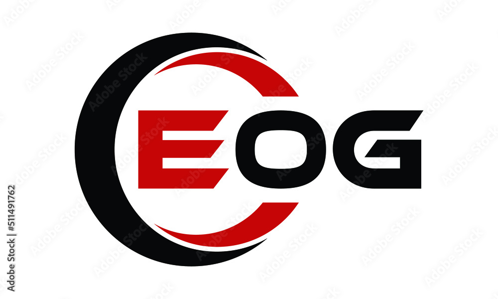 EOG three letter swoosh logo design vector template | monogram logo ...