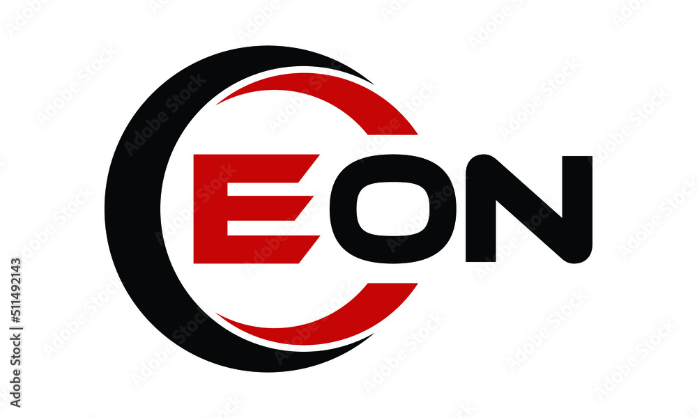 EON three letter swoosh logo design vector template | monogram logo ...