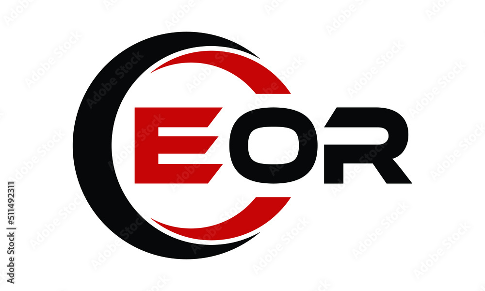 EOR three letter swoosh logo design vector template | monogram logo ...
