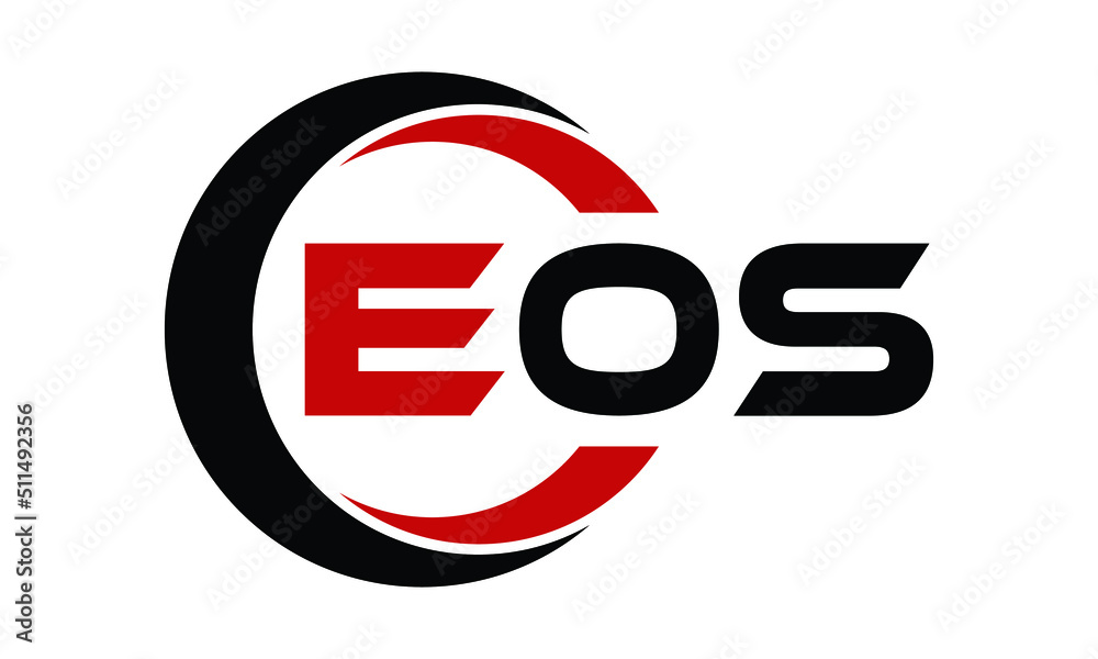 EOS three letter swoosh logo design vector template | monogram logo ...