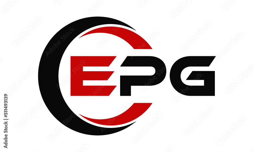 EPG three letter swoosh logo design vector template | monogram logo ...