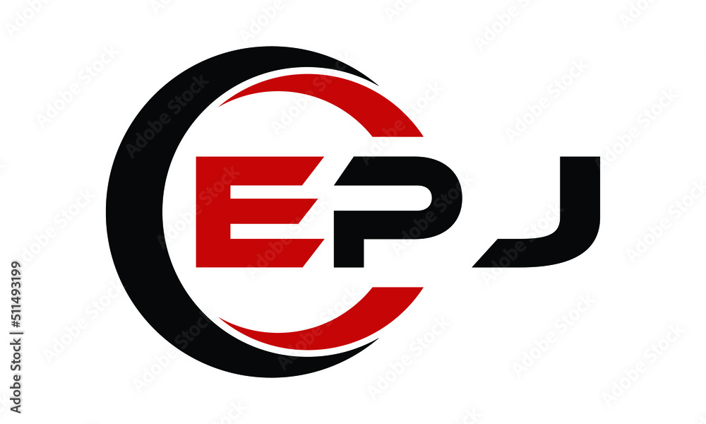 EPJ three letter swoosh logo design vector template | monogram logo ...