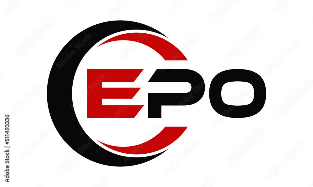 EPO three letter swoosh logo design vector template | monogram logo ...