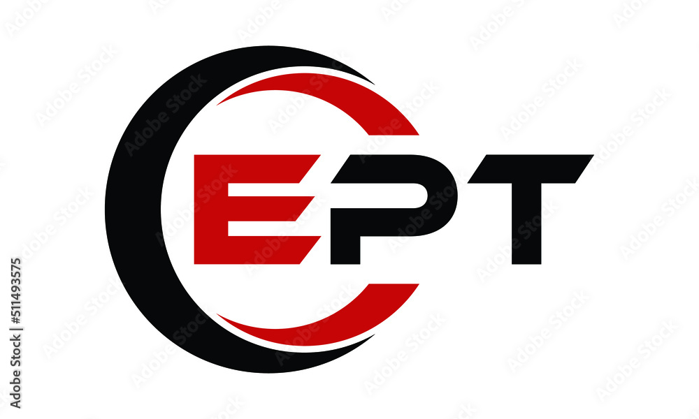 EPT three letter swoosh logo design vector template | monogram logo ...