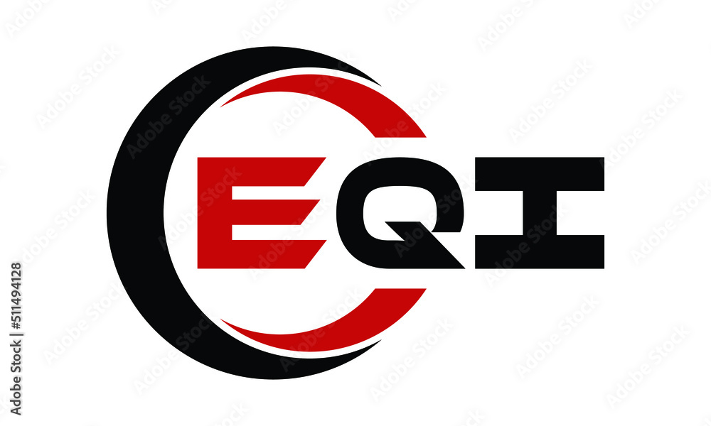 EQI three letter swoosh logo design vector template | monogram logo ...