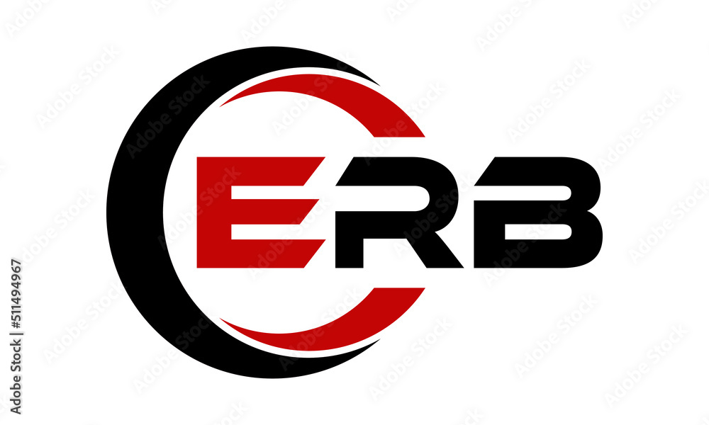 ERB three letter swoosh logo design vector template | monogram logo ...